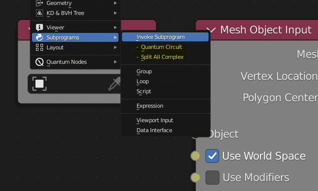 Tutorial 2 - Use a quantum circuit to modify a mesh — Quantum Nodes 0.1.2 documentation